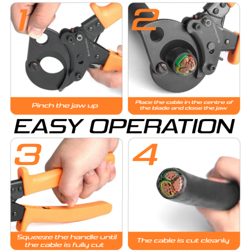 Ratchet Cable Cutter 240mm