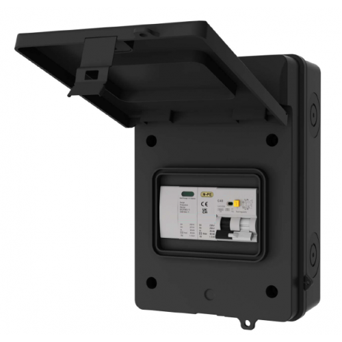 5 module IP65 Metal EV Enclosure with A Type RCBO and SPD